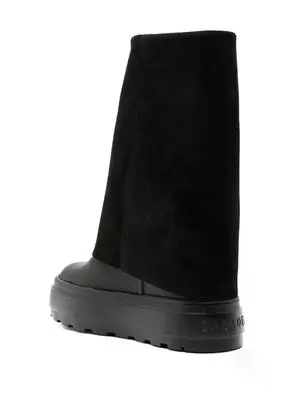 Casadei Folded-top Mid-calf Boots - Black