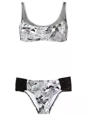 AMIR SLAMA Panelled Bikini Set - Black