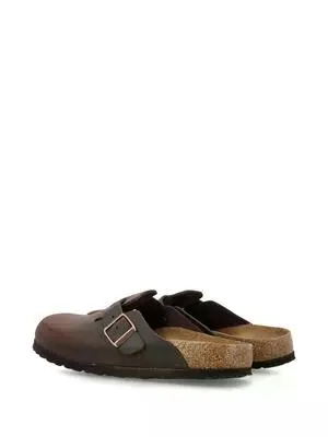 BIRKENSTOCK Buckle-fastening Leather Clogs - Brown