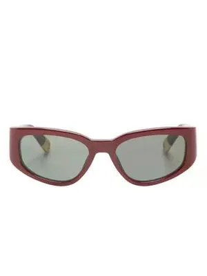 Jacquemus Rectangle-frame Sunglasses - Red