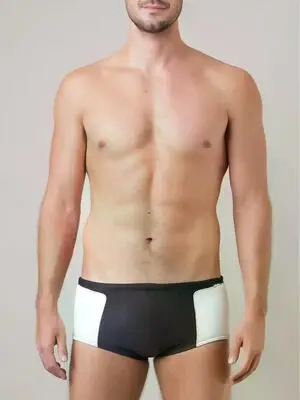 AMIR SLAMA Two-tone Panel Swim Shorts