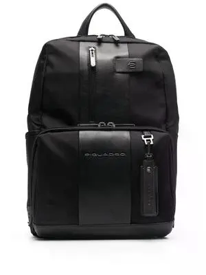 PIQUADRO Panelled Backpack - Black