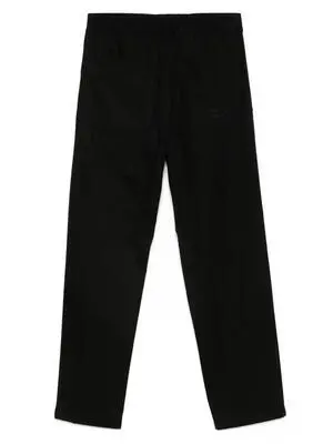 Maison Kitsuné Tapered Leg Cotton Twill Trousers - Black