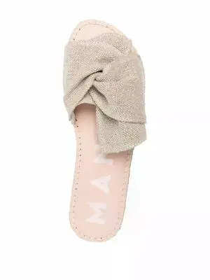 Manebí Ruched Open-toe Espadrilles - Neutrals
