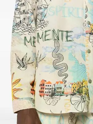 AMIR SLAMA Graphic-print Button-up Shirt