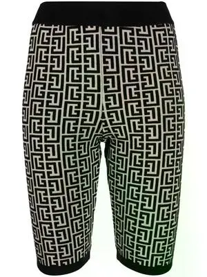 Balmain Monogram Knitted Shorts - Neutrals