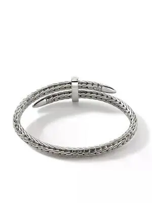 John Hardy Sterling Diamond Spear Flex Cuff Bracelet
