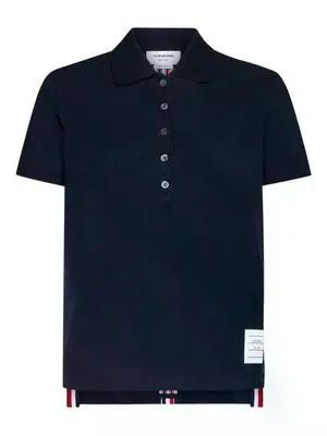 Thom Browne Stripe-trim Polo Top