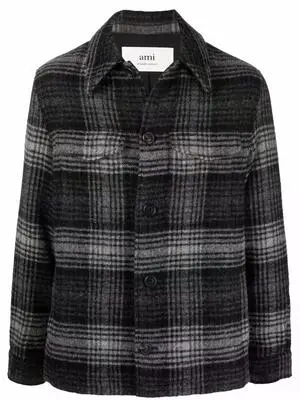AMI Paris Checked Button-up Shirt Jacket