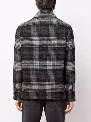 AMI Paris Checked Button-up Shirt Jacket