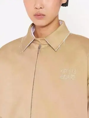 Miu Miu Oversized Cotton Blouson Jacket