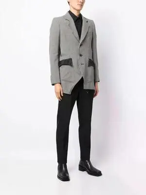 SULVAM Houndstooth Layered Blazer