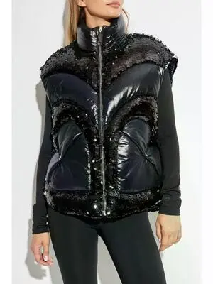 Khrisjoy Sequin-embellished Puffer Gilet - Black