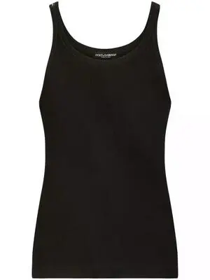 Dolce & Gabbana Fine-rib Tank Top - Black