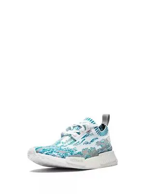 Adidas Nmd_r1 Primeknit Datamosh Sneakers - White