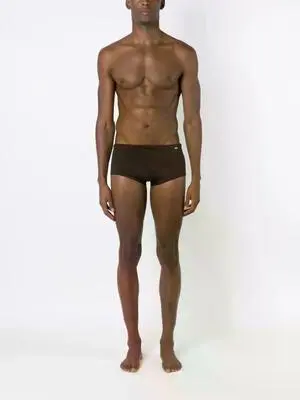 AMIR SLAMA Logo-plaque Swim Trunks