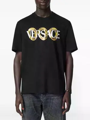 Versace Maxi Chain Logo-print T-shirt