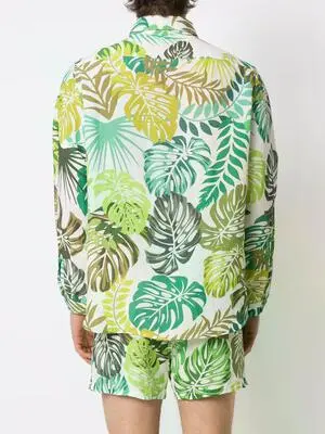 AMIR SLAMA Leaf Print Shirt