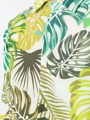 AMIR SLAMA Leaf Print Shirt