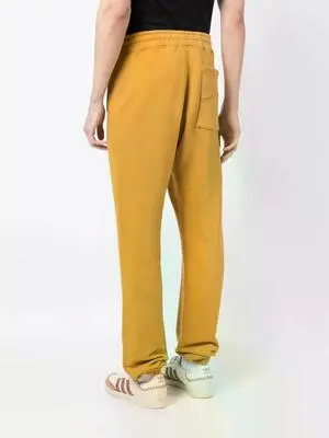Rhude Embroidered-logo Drawstring Track Pants - Yellow