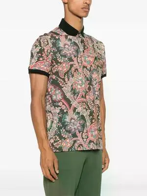 Etro Paisley-print Polo Shirt - Green