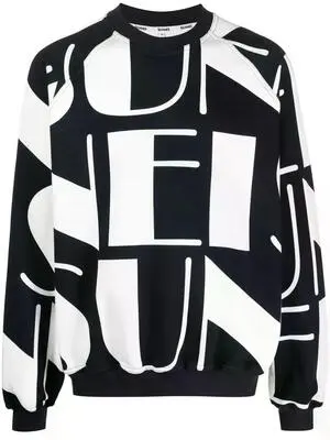 Sunnei Logo-print Long-sleeve Sweatshirt - Blue