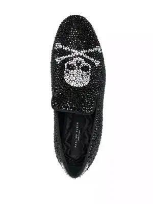 Philipp Plein Embellished Skull Moccasins