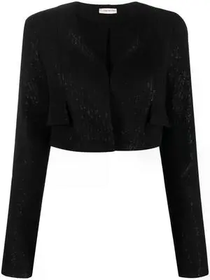 THE MANNEI Terras Sequined Cropped Blazer