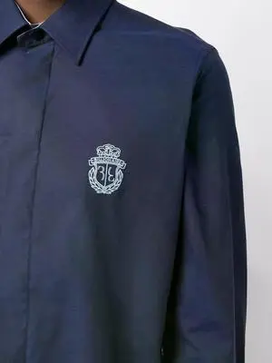 BILLIONAIRE Silver Cut Logo-print Shirt