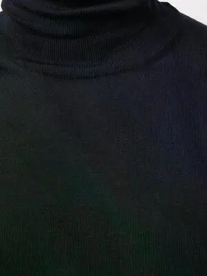 Canali Roll-neck Wool Sweater - Blue
