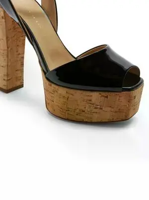 GIUSEPPE ZANOTTI Platform Sandals With Ankle Strap - Black