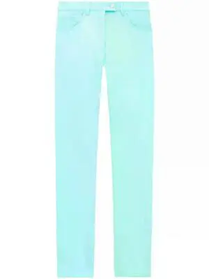 COURREGES Straight-leg Vinyl Trousers - Blue
