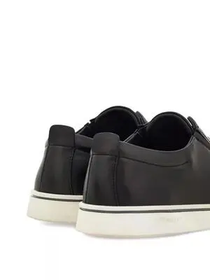 FERRAGAMO Derby Slip-on Leather Sneakers - Black