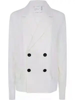 Sacai Double-breasted Jacket - White