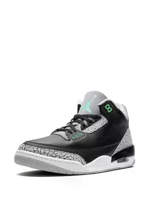 JORDAN Air 3 Retro Green Glow Sneakers