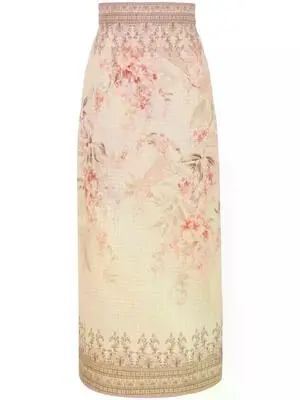Zimmermann Illuminate Pencil Midi Skirt