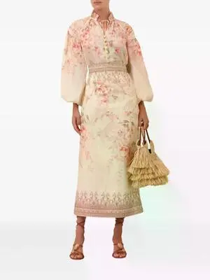 Zimmermann Illuminate Pencil Midi Skirt