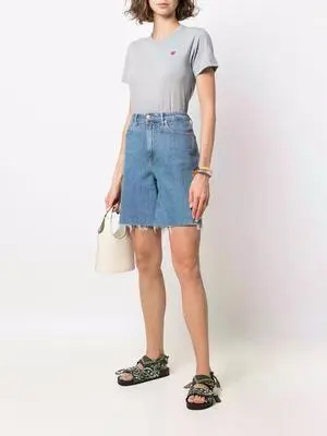 Play Comme Des Garcon Embroidered-logo Cotton T-shirt