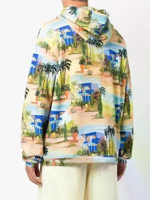 LES BENJAMINS Graphic-print Drawstring Hoodie