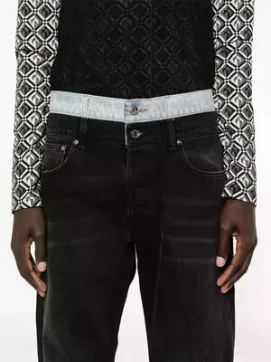 VTMNTS Layered Effect Cotton Jeans