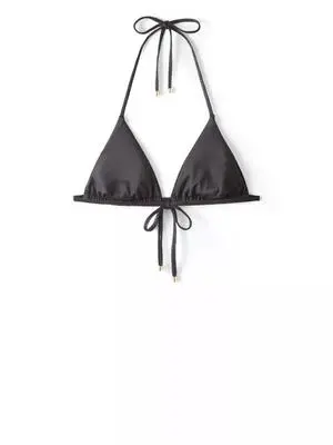 JIMMY CHOO Ariah Logo-print Bikini Top