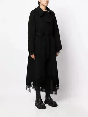 Goen.j Double-faced Fringed Wool-blend Coat