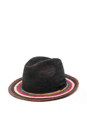 Paul Smith Signature Stripe Straw Trilby Hat