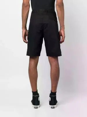 Stone Island Compass-patch Cargo Bermuda Shorts - Black