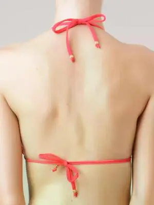 AMIR SLAMA Triangle Bikini Top With Ruffle Trimming