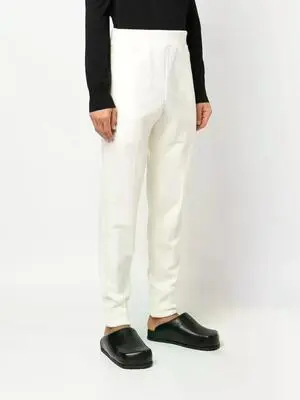 JIL SANDER Elasticated-waistband Wool Track Pants - Neutrals