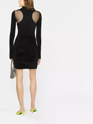 Versace Mesh-panel Mini Dress