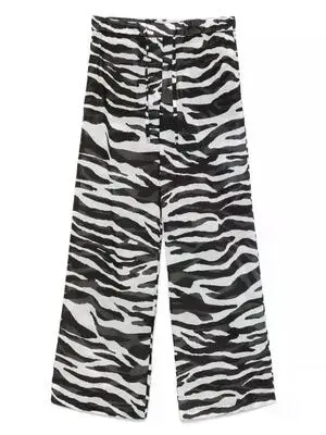 Attico Zebra-print Sheer Trousers
