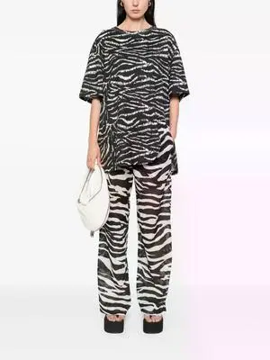 Attico Zebra-print Sheer Trousers
