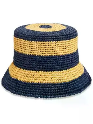 La DoubleJ Striped Bucket Hat - Blue